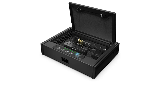 HARDROCK Gun Safe for Pistols,Quick-Access Biometric Smart Pistol Safe ...