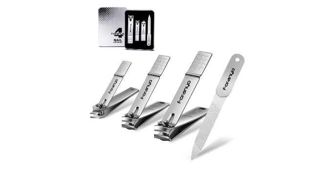 Nail Clippers - 4 Pack Stainless Steel Toenail Clippers Fingernail ...