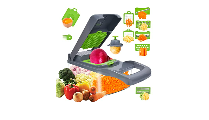 Vegetable Chopper,12-in-1 Multifunctional Veggie Chopper,Kitchen ...