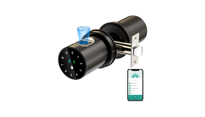 Newlock Fingerprint Smart Lock, Electronic Smart Door Knob with APP ...