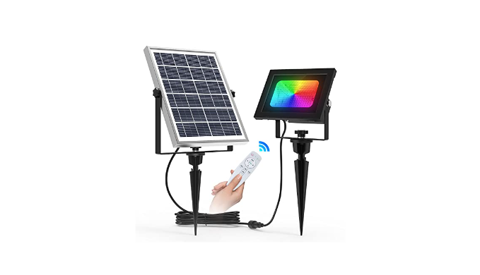 Mslgitluz Solar Spotlights Outdoor IP65 Waterproof 60LED Solar Flood ...