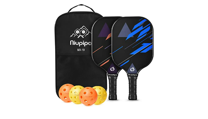 niupipo Pickleball Paddles, Lightweight Pickleball Rackets w/Fiberglass ...