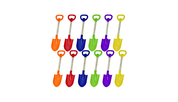 Holady 16.5″ Heavy Duty Wooden Kids Sand Shovels with Plastic Spade ...