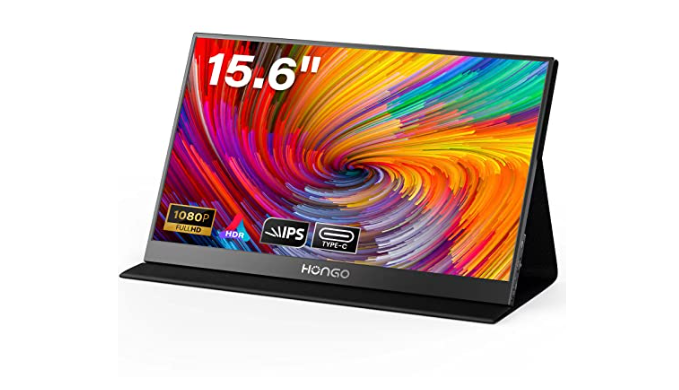 HONGO Portable Monitor 15.6” 1080P FHD USB-C Portable Laptop Monitors ...