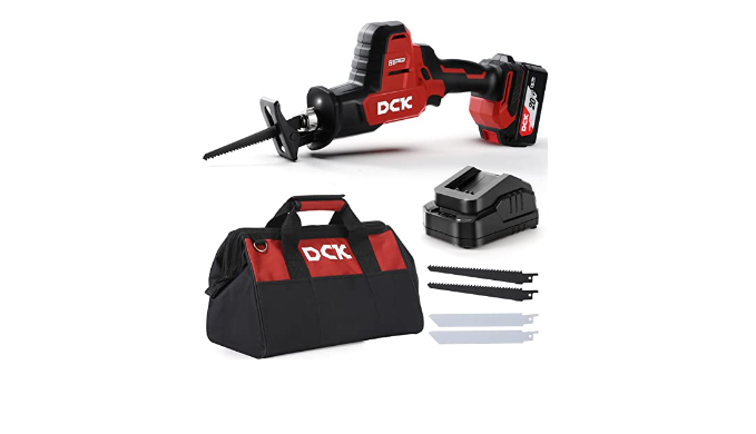 DCK Brushless Reciprocating Saw, 20V Cordless Reciprocating Saw, 0-3000 ...