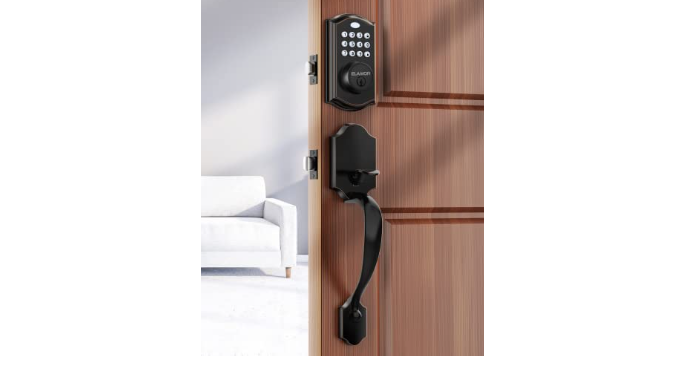 Keyless Entry Door Lock, Electronic Keypad Deadbolt with Handle, Auto ...
