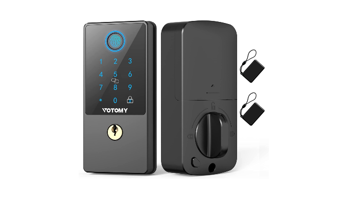 Keyless Entry Door Lock, Fingerprint Door Lock with Keys & Fobs ...