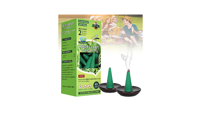 Mosquito Repellent Incense Cones Bug Repellent Outdoor 45 Cones 100% ...