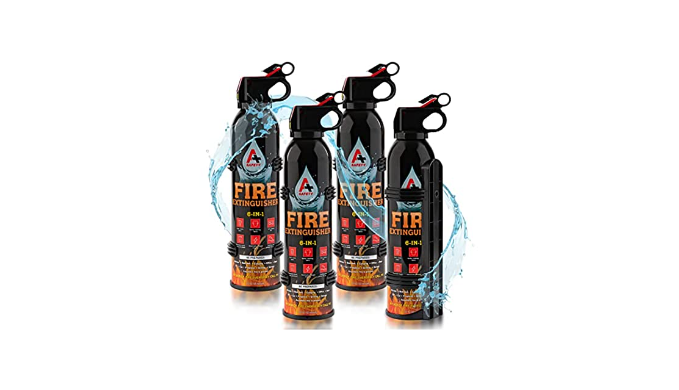 A+ Safety Portable Fire Extinguisher | 6-in-1 Small Fire Extinguisher ...