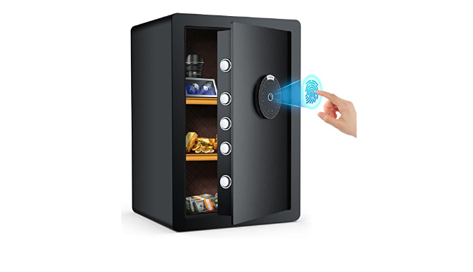 Safe Box with Fingerprint Design, ADIMO 2.8 Cubic Feet Cabinet Safe ...