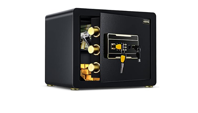ADIMO Safe Box, Reinforced Alloy Safe, 1.2 Cubic Feet Wall-Mounted ...