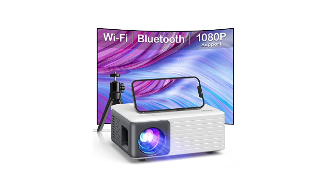 Mini Projector with WiFi and Bluetooth, 1080P Supported iPhone ...
