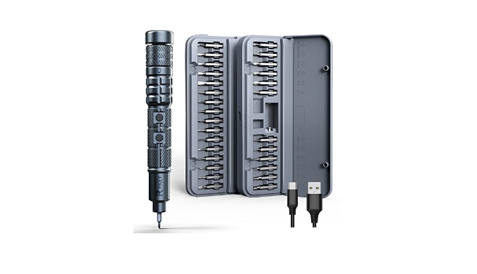 PKEY Electric Screwdriver, Mini Electric Screwdriver Cordless with 28 ...