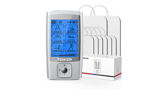 TENKER TENS EMS Unit Muscle Stimulator, 24 Modes TENS Machine for Pain ...