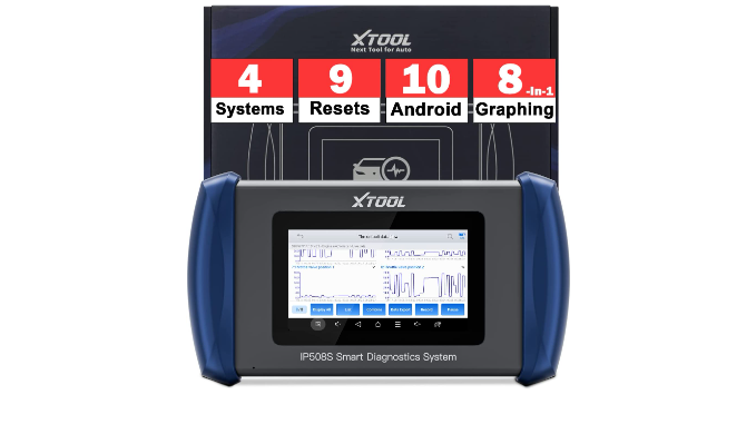 XTOOL IP508S OBD2 Scanner for ABS SRS Engine Transmission, 9 Services ...