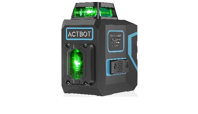 【4000mAh】Laser Level - ACTBOT Self Leveling Green Line Laser 360 ...