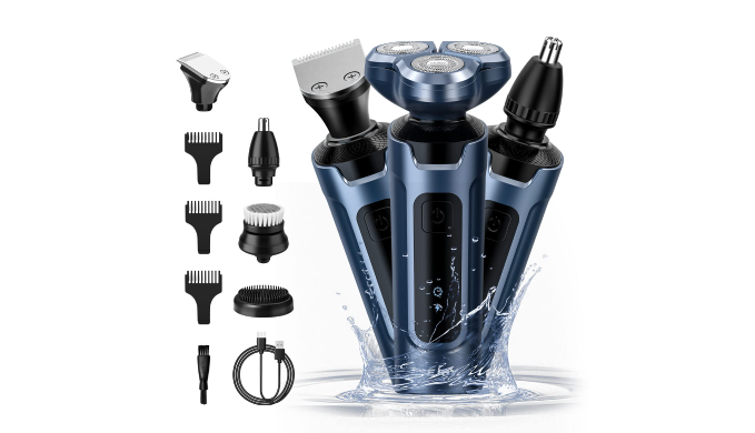 Sejoy Men’s Electric Shaver, 5 in 1 Rotary Razor Trimmer, Cordless ...