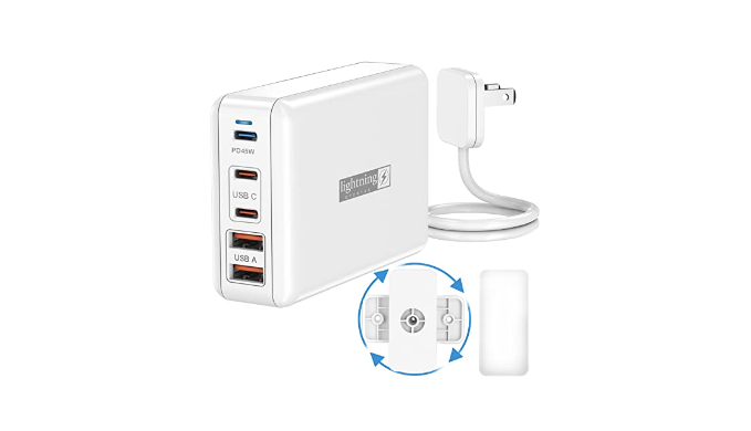 Lightning Ofertas Charging Station 100W, USB Charging Hub 5 Ports with ...