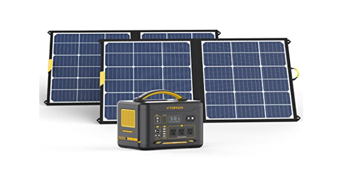 VTOMAN Jump 1800 Solar Generator with Panels Included, 1800W/1548Wh ...