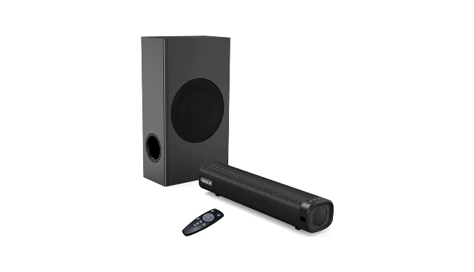 Sound Bars for TV, Upgrade 60W Sound Bar with Subwoofer, 16 Inch ...