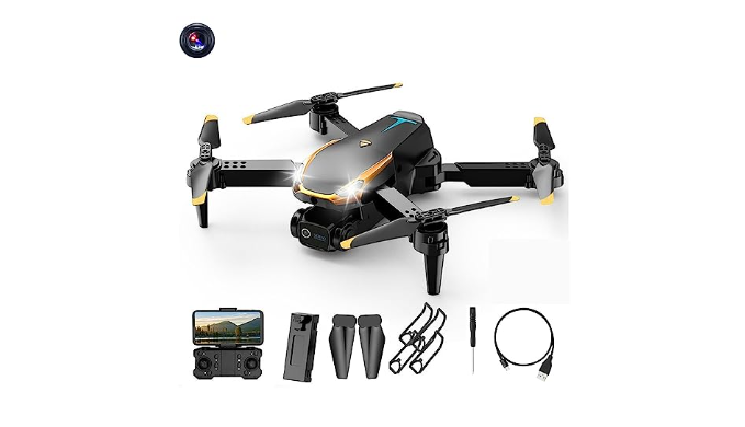 Mini Drone with Camera, One/Dual 1080P HD Lens Foldable Drone, Three ...