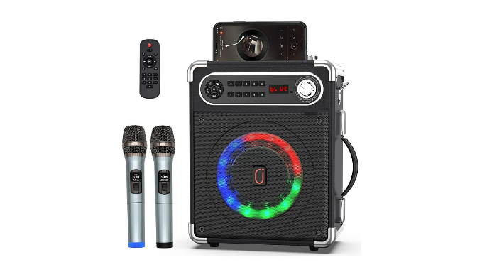 JYX Karaoke Machine 2 Wireless Microphones Bluetooth Pa Speaker System - Coupon Codes, Promo ...