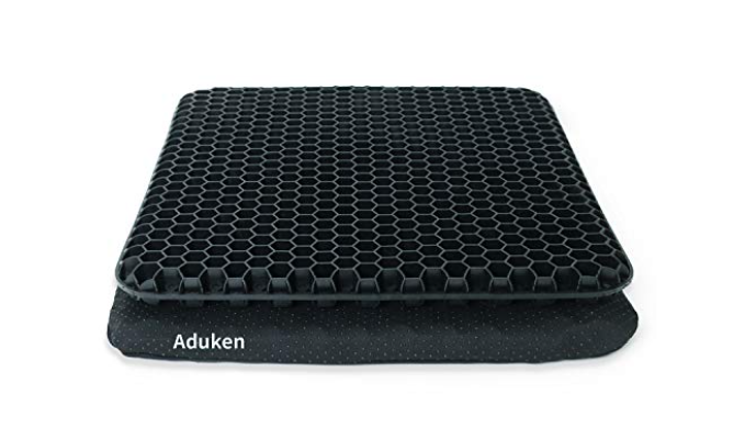 Aduken Gel Egg Seat Cushion-Honeycomb Design Chair Pad with Non-Slip ...
