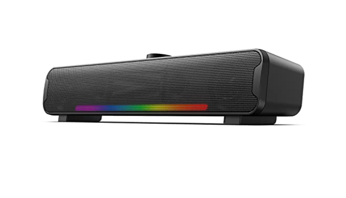 Computer Speakers, Bluetooth Dynamic RGB Laptop Sound Bar, 16W Dual ...