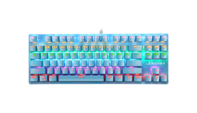 K550 87 Keys Wired Mechanical Keyboard Blue Switch Waterproof 19 RGB ...