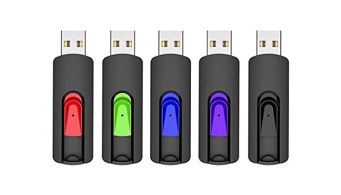 RAOYI 5 Pack 64GB USB Flash Drive, USB 2.0 Memory Stick Thumb Drives ...