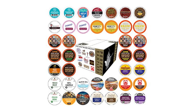 Perfect Samplers Dark Roast Coffee Pod Variety Pack - Pack for Keurig K Cups Coffee Makers, Bold ...