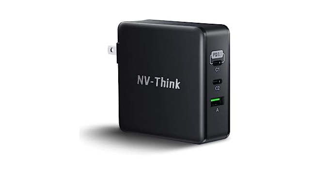 NV-Think 140W USB-C Power Adapter, 3 Port GaN Charger, Dual 65W USB C ...