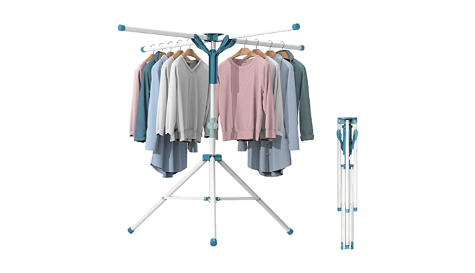 Zadoren Tripod Clothes Drying Rack Folding Indoor Outdoor, Portable ...