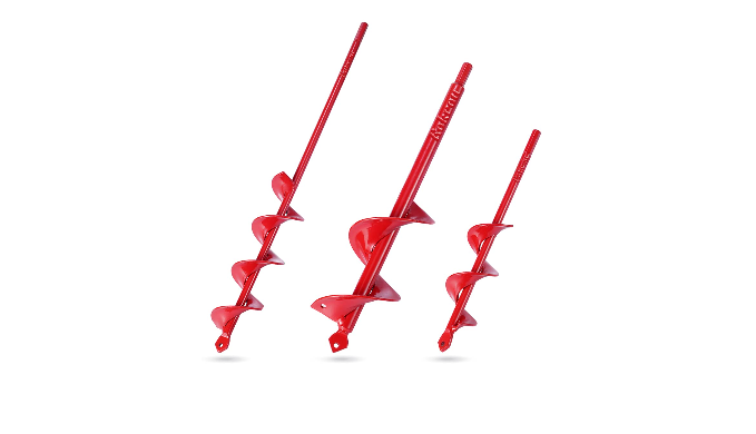 Rokrou 3PCS Auger Drill Bit for Planting Garden Auger Spiral Drill Bit ...