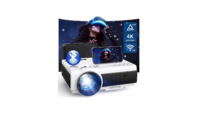 [Eyesafe Display-TÜV CERTIFIED] Projector with WiFi and Bluetooth ...