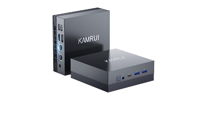 KAMRUI Mini PC,AMD Ryzen 5 5560U (6C/12T, up to 4.0 GHz), Mini Computer ...