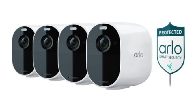 Arlo - Essential Spotlight 4-Camera Indoor/Outdoor Wireless 1080p ...