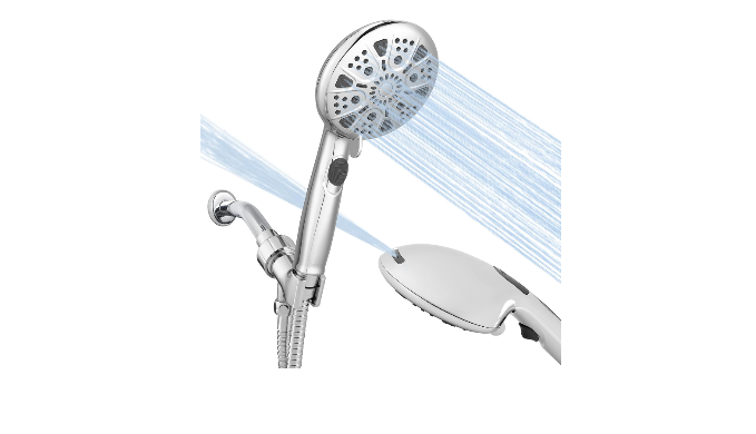 High Pressure Shower Head with handheld, Lanhado 9 Setting Handheld ...