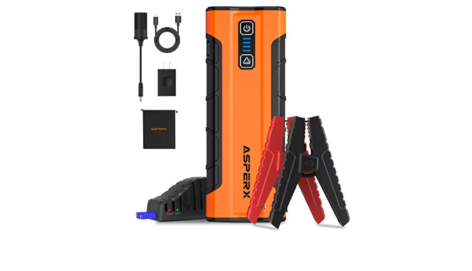 ASPERX AX2500 Jump Starter, 21000mAh 2500A Battery Jump Starter for 10L ...