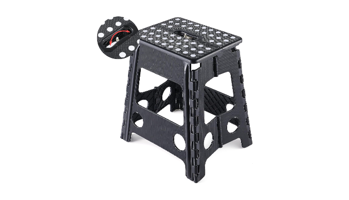 ROLIZOE Foldable Step Stool with Safety Lock, Space-Saving Plastic ...