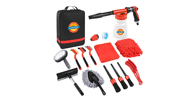 Lezcufer Car Wash Kit with Foam Gun, Car Cleaning Kit with Car Foam ...