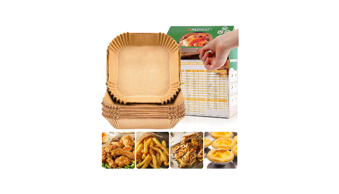 Air Fryer Disposable Paper Liners, 120 Pcs Square Airfryer Parchment ...
