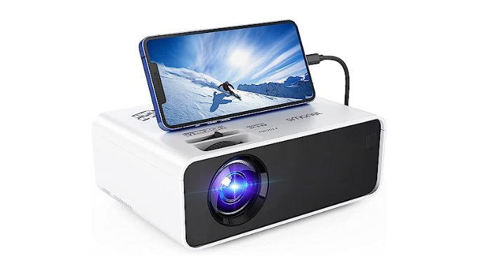 Mini Portable Movie Projector Outdoor - SMONET 1080P HD Projector 4K ...