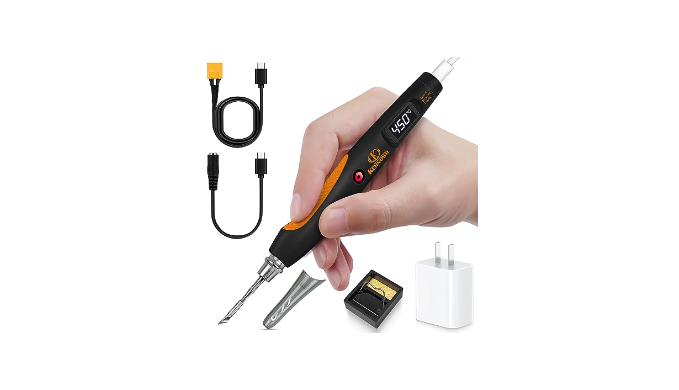 Soldering Iron, Portable Mini Soldering Kit Touch Control Temperature ...