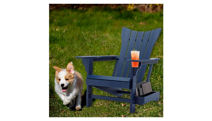 MINPINSER Adirondack Chair Weather Resistant Patio Chairs Plastic Fire ...