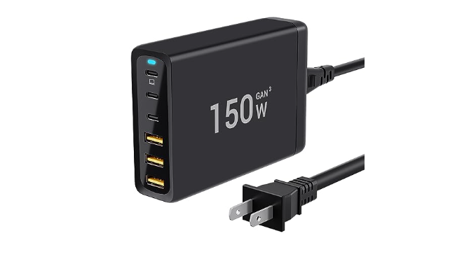 USB C Fast Charging Station 150W GaN3 USB C Charger Laptop Charger 6 ...