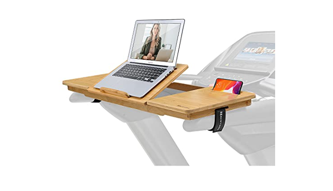 Nnewvante Treadmill Desk Attachment Bamboo Walking Laptop Stand Holder ...