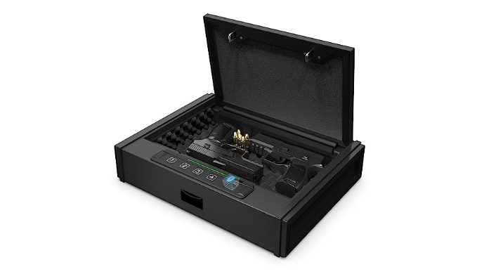 Gun Safe,Biometric Gun Safe for Pistols,Mounted Handgun Safe Quick ...