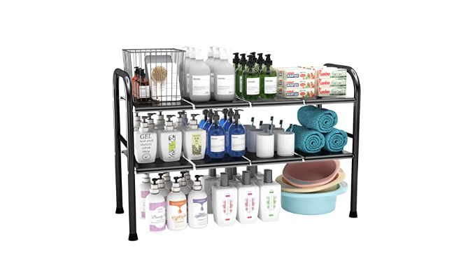 ATIDIE Under Sink Organizers and Storage, 2 Tier Expandable Cabinet ...