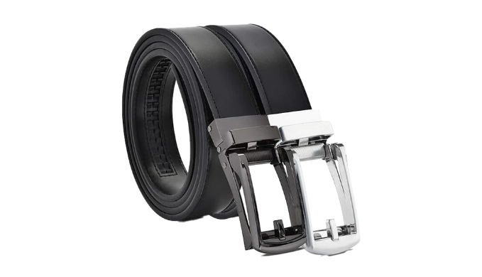 2-Pack: Carlo Fellini Mens Genuine Leather Ratchet Dress Belt with ...